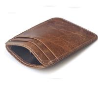 China PU Leather Business Card Holder 10.2x6.8x0.3cm Custom Logo Available for sale