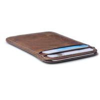China PU Leather Business Card Holder 10.2x6.8x0.3cm Custom Logo Available for sale