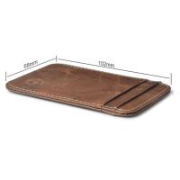 China PU Leather Business Card Holder 10.2x6.8x0.3cm Custom Logo Available for sale