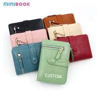 China PU Leather Multi Card Wallet with Zipper Coin Pocket ID Window 10x14cm for sale