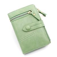 China PU Leather Multi Card Wallet with Zipper Coin Pocket ID Window 10x14cm for sale