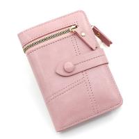 China PU Leather Multi Card Wallet with Zipper Coin Pocket ID Window 10x14cm for sale