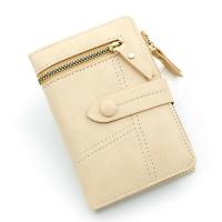 China PU Leather Multi Card Wallet with Zipper Coin Pocket ID Window 10x14cm for sale