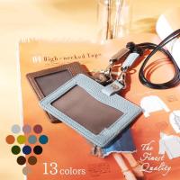 China Genuine Leather Work Badge Card Holder for Student Bus Access Card 10.5x7.5cm for sale