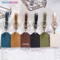 China Genuine Leather Mini Bus Card Holder Keychain RFID Blocking 10.5x7.5cm for sale
