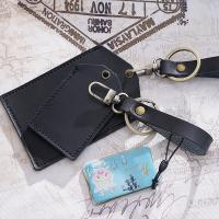 China Genuine Leather Mini Bus Card Holder Keychain RFID Blocking 10.5x7.5cm for sale