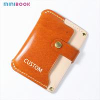 China Handmade Genuine Leather Ultra-Thin Card Holder for Student ID and Credit Cards 11cm x 7.5cm for sale