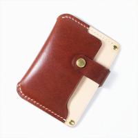 China Handmade Genuine Leather Ultra-Thin Card Holder for Student ID and Credit Cards 11cm x 7.5cm for sale