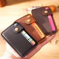China First Layer Cowhide Simple and Practical Card Holder Small Wallet with Custom Logo for sale