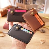 China First Layer Cowhide Simple and Practical Card Holder Small Wallet with Custom Logo for sale