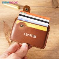 China First Layer Cowhide Simple and Practical Card Holder Small Wallet with Custom Logo for sale