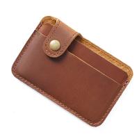 China First Layer Cowhide Simple and Practical Card Holder Small Wallet with Custom Logo for sale