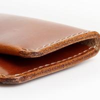 China Minibook Genuine Leather Slim Small Wallet Patent Leather Credit Card Holder 9.8x8cm for sale