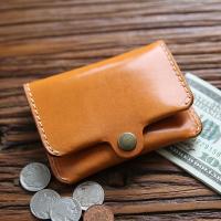 China Minibook Genuine Leather Slim Small Wallet Patent Leather Credit Card Holder 9.8x8cm for sale