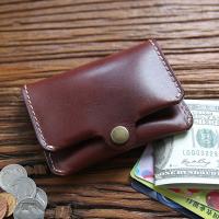 China Minibook Genuine Leather Slim Small Wallet Patent Leather Credit Card Holder 9.8x8cm for sale
