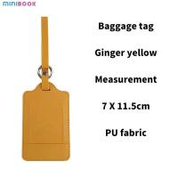 China Custom Real PU Leather Luggage Tag and Passport Holder Set Travel ID Address Tag 2 in 1 for sale