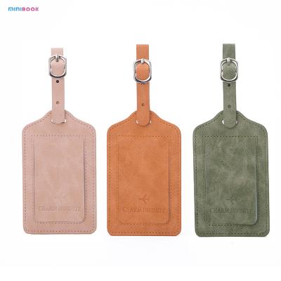 China Custom Saffiano Travel Suitcase 20 inch with Personalized Name Tag and Pu Leather Tag for sale