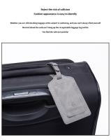 China Custom Saffiano Travel Suitcase 20 inch with Personalized Name Tag and Pu Leather Tag for sale