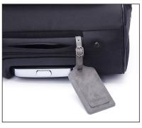 China Custom Saffiano Travel Suitcase 20 inch with Personalized Name Tag and Pu Leather Tag for sale