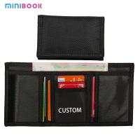 China Oxford Nylon Short Trifold Mens Zip Around Wallet with Coin Pocket for Travel for sale