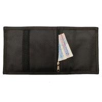 China Oxford Nylon Short Trifold Mens Zip Around Wallet with Coin Pocket for Travel for sale