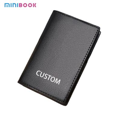 China Genuine Leather RFID Credit Card Holder Slim Custom Logo Fashion Wallet 12cm x 7.7cm for sale