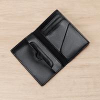 China Genuine Leather RFID Credit Card Holder Slim Custom Logo Fashion Wallet 12cm x 7.7cm for sale