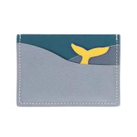 China Customizable Small Slim Leather Cardholder with RFID-Blocking Real Leather ID Holder for sale