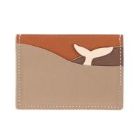 China Customizable Small Slim Leather Cardholder with RFID-Blocking Real Leather ID Holder for sale