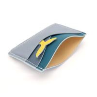 China Customizable Small Slim Leather Cardholder with RFID-Blocking Real Leather ID Holder for sale