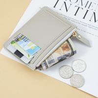 China Personalized PU Leather Card Holder Wallet for Women with Metal Bead Custom Logo 12cm x 9cm for sale