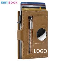 China Genuine Leather RFID Slim Card Holder Wallet Light Thin Aluminum Low MOQ Mix Models for sale