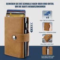 China Genuine Leather RFID Slim Card Holder Wallet Light Thin Aluminum Low MOQ Mix Models for sale