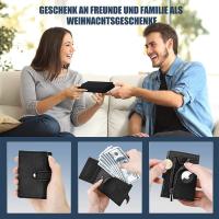 China Genuine Leather RFID Slim Card Holder Wallet Light Thin Aluminum Low MOQ Mix Models for sale