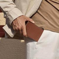 China Men's Leather Pop Up Wallet with RFID Blocking Magnetic Closure 8 Card Slots for sale