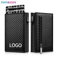 China Animal Print RFID Aluminum Card Holder with Side Push Button Pop Up 8 Card Capacity for sale
