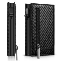 China Animal Print RFID Aluminum Card Holder with Side Push Button Pop Up 8 Card Capacity for sale