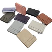 China Custom Logo Saffiano Leather Card Holder Slim Credit Card Wallet for Women 11.2cm x 8.5cm for sale