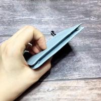 China Custom Logo Saffiano Leather Card Holder Slim Credit Card Wallet for Women 11.2cm x 8.5cm for sale