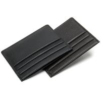 China Custom Logo Slim PU Leather Card Holder Wallet Low MOQ Mix Models 10x8x0.5cm for sale