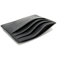China Custom Logo Slim PU Leather Card Holder Wallet Low MOQ Mix Models 10x8x0.5cm for sale