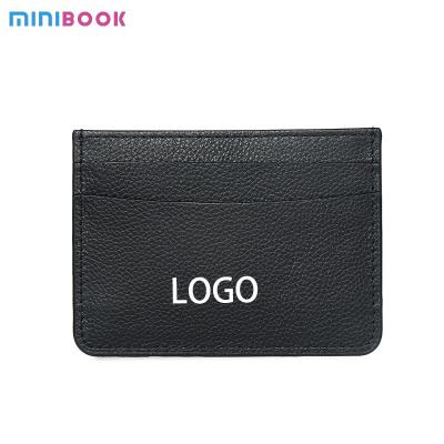China RFID Blocking Genuine Leather Card Holder 10.5x7.3x0.5cm Anti-Magnetic Wallet for sale