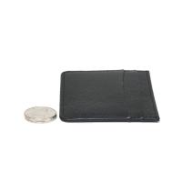 China RFID Blocking Genuine Leather Card Holder 10.5x7.3x0.5cm Anti-Magnetic Wallet for sale