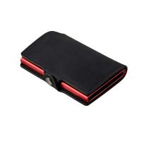 China Vintage RFID Blocking Steel Wallet with Retractable ID Card Holder 9.6x6.5x1.3cm for sale