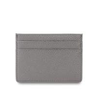 China Genuine Leather Slim Embossed Credit Card Holder Wallet with UV Print Monogrammed Custom Logo for sale