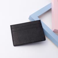 China Genuine Leather Slim Embossed Credit Card Holder Wallet with UV Print Monogrammed Custom Logo for sale