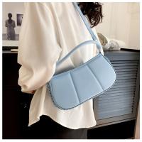 China 2024 Lady Single Shoulder Bag with Polyester Lining Material and Striped Pattern for sale