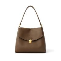 China Custom Logo Soft Pebbled Leather Women's Shoulder Bag for Daily Life 30x20x10 cm for sale