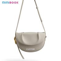 China Genuine Leather Vintage Pleated Armpit Saddle Bag Crossbody for Ladies 30cm for sale