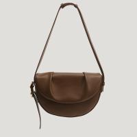 China Genuine Leather Vintage Pleated Armpit Saddle Bag Crossbody for Ladies 30cm for sale